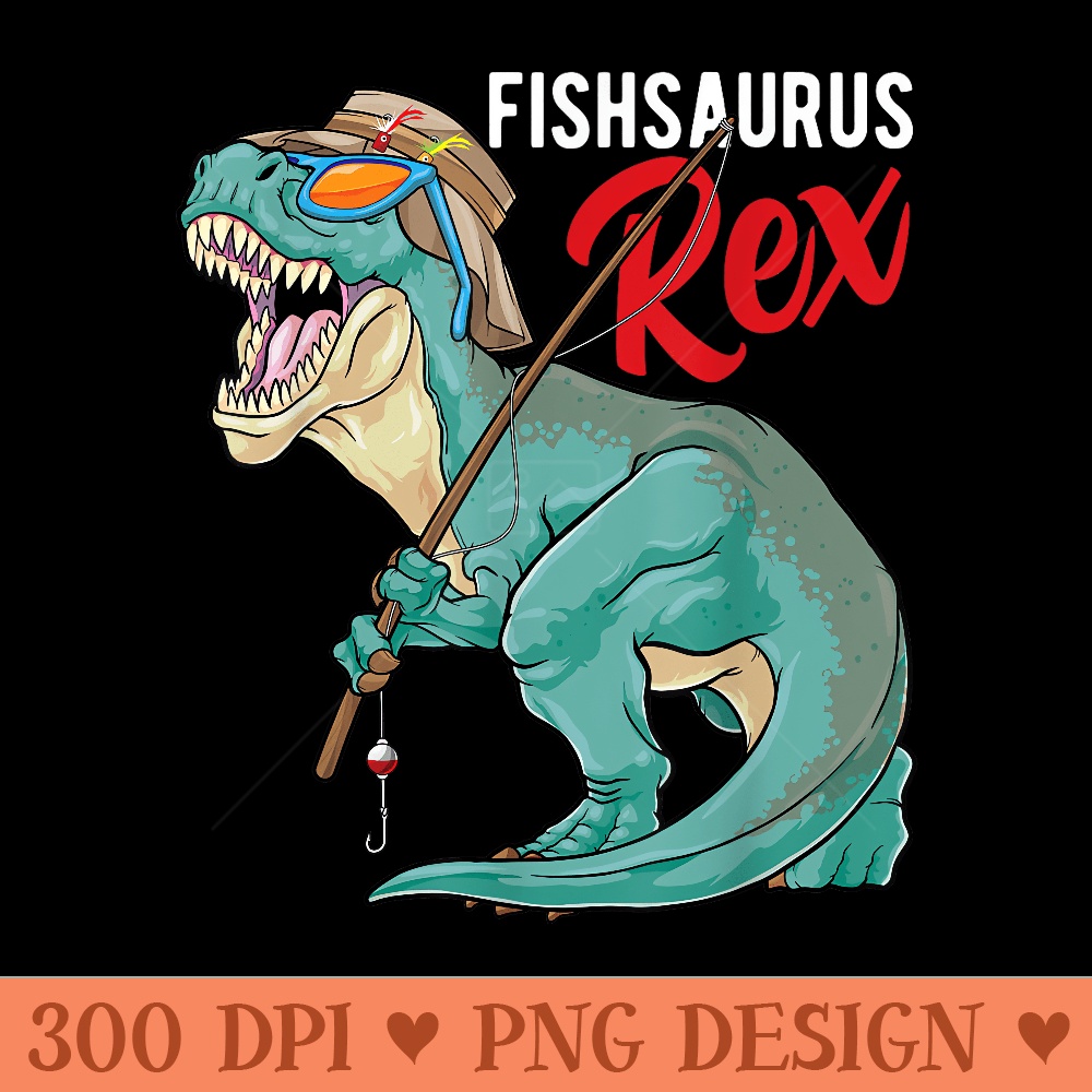 Dinosaur Fishing Fishsaurus T Rex Fisher Saurus Rex - PNG de | Inspire ...