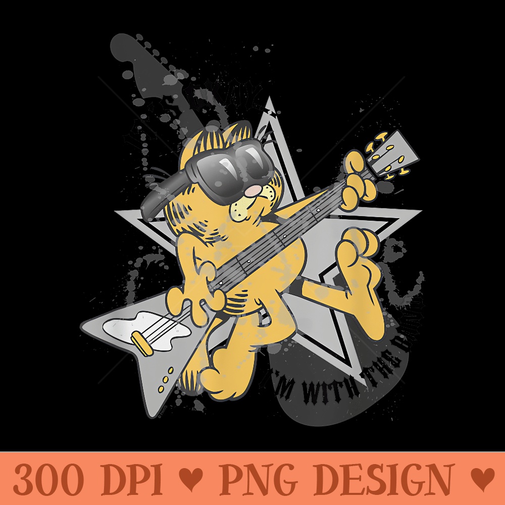 Garfield Im with the Band - Digital PNG Artwork | Inspire Uplift