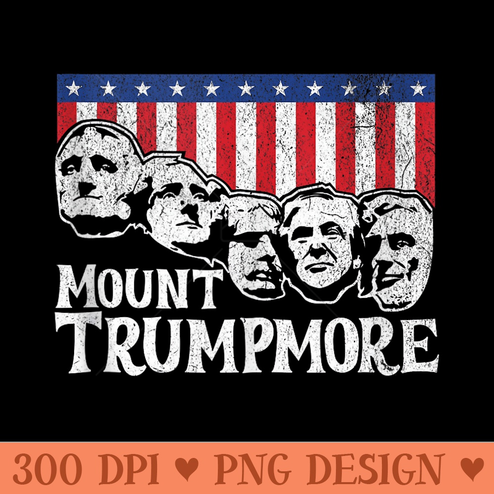 Mount Trumpmore Trump Mt. Rushmore American Flag 4th of July | Inspire ...