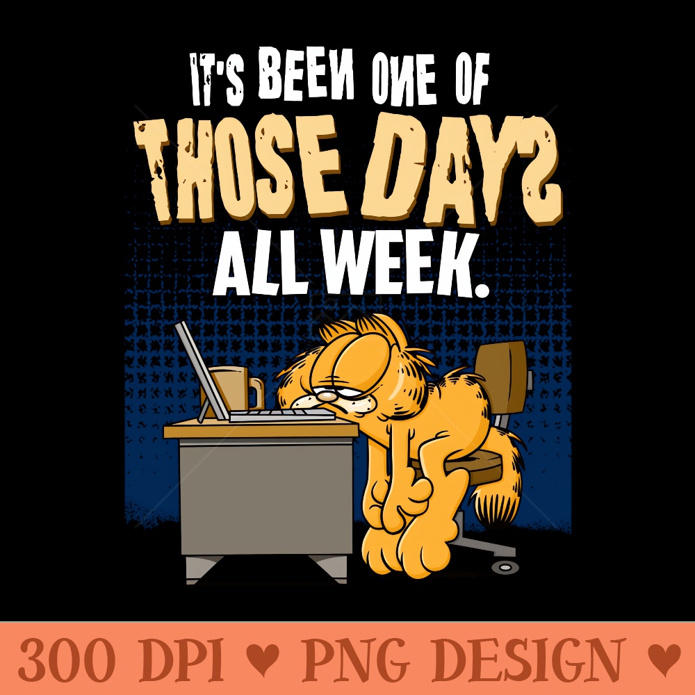 Garfield One of Those Days - Printable PNG Images | Inspire Uplift