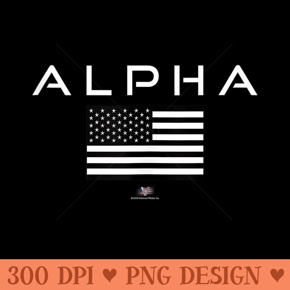 VTV Alpha American Flag - Modern PNG designs | Inspire Uplift