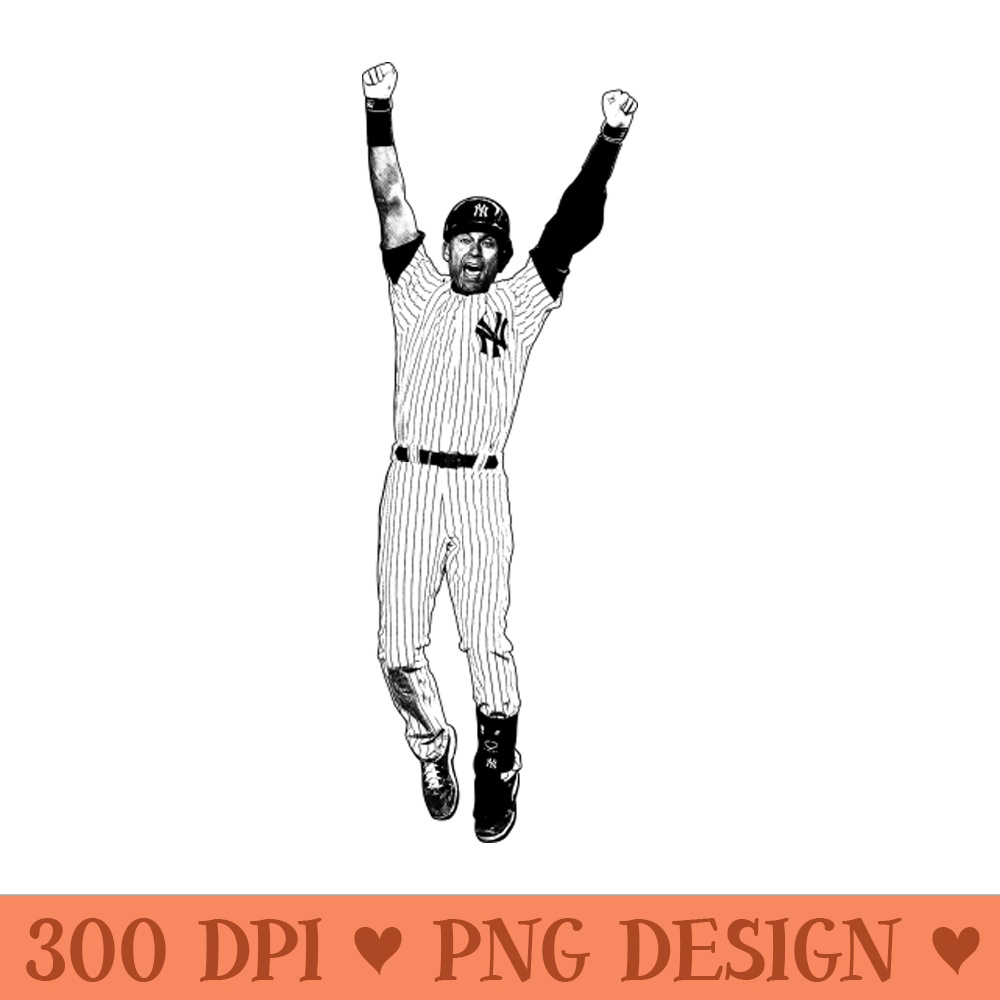 Derek Jeter Jump - High Resolution PNG Designs | Inspire Uplift