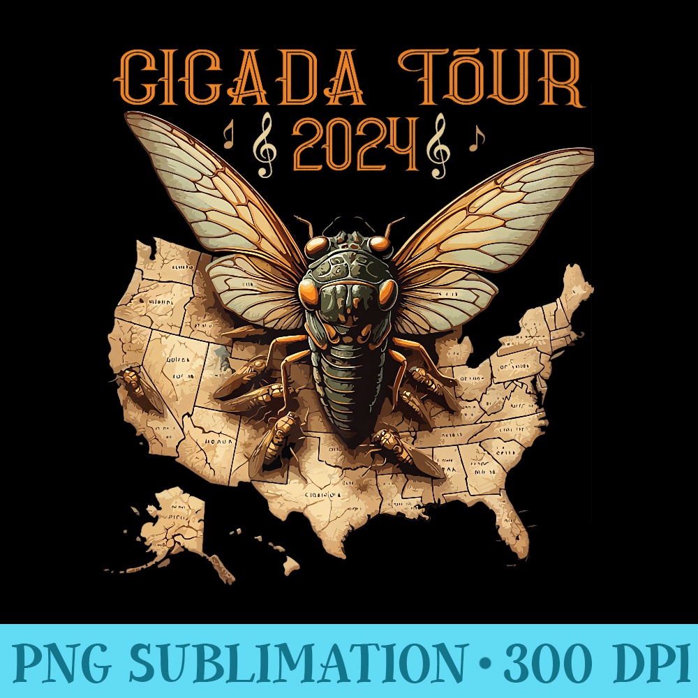 Cicada Tour 2024 Cicada American Map Premium - PNG Templates | Inspire ...
