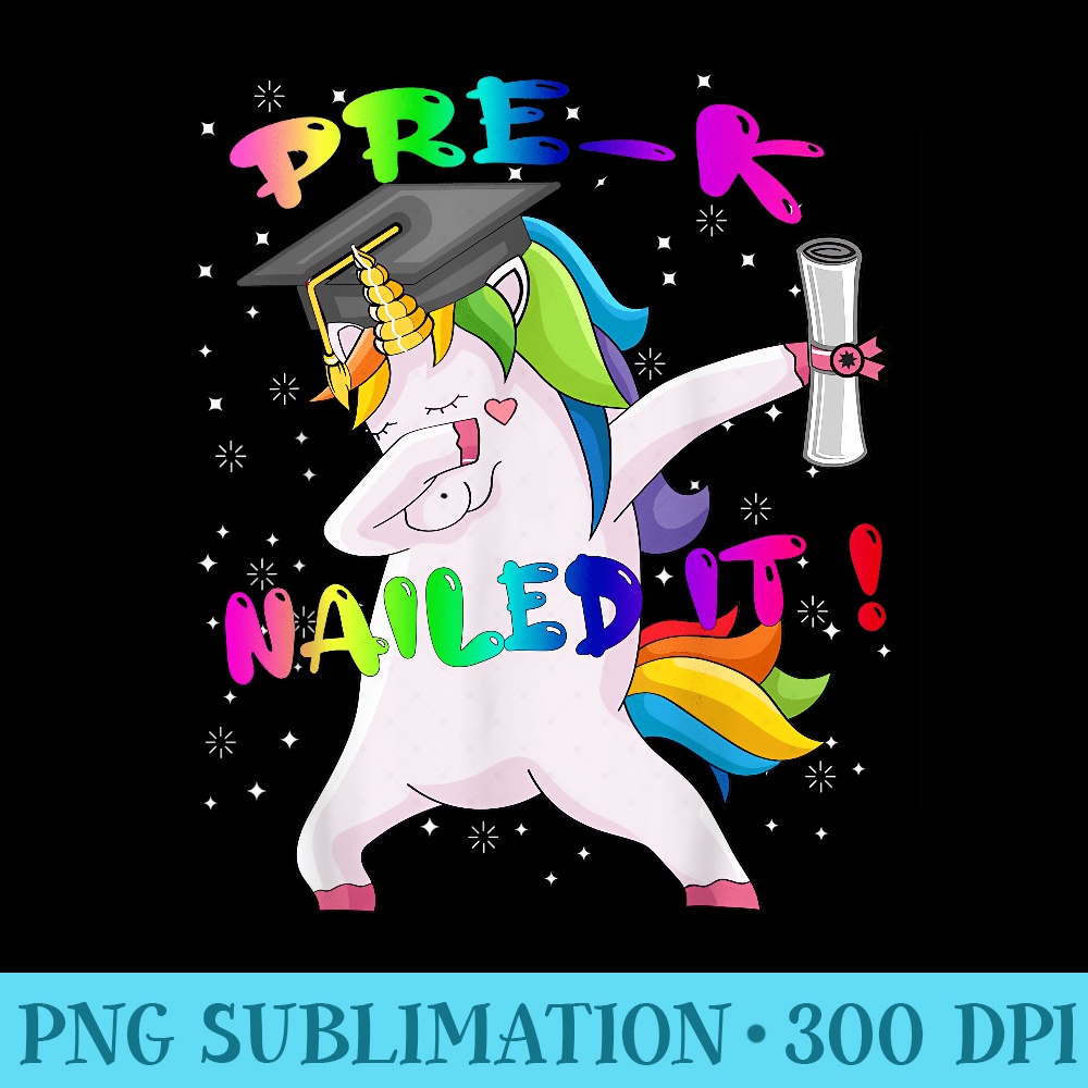 Dab Unicorn Prek Graduation Cap Nailed It For Girls - Downlo | Inspire ...
