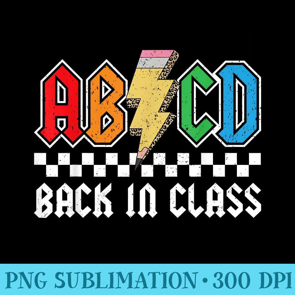 ABCD Back in Class Rocks Back To School Girls Teacher - Subl | Inspire ...
