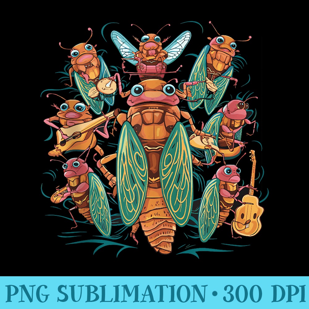 Funny Cicadas Holding musical instruments Cicada tour 2024 - | Inspire ...