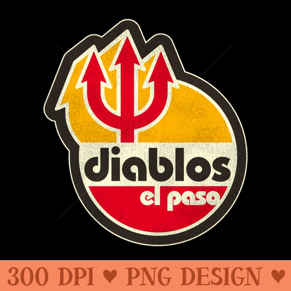 Defunct El Paso Diablos Baseball Team - PNG Art Files | Inspire Uplift