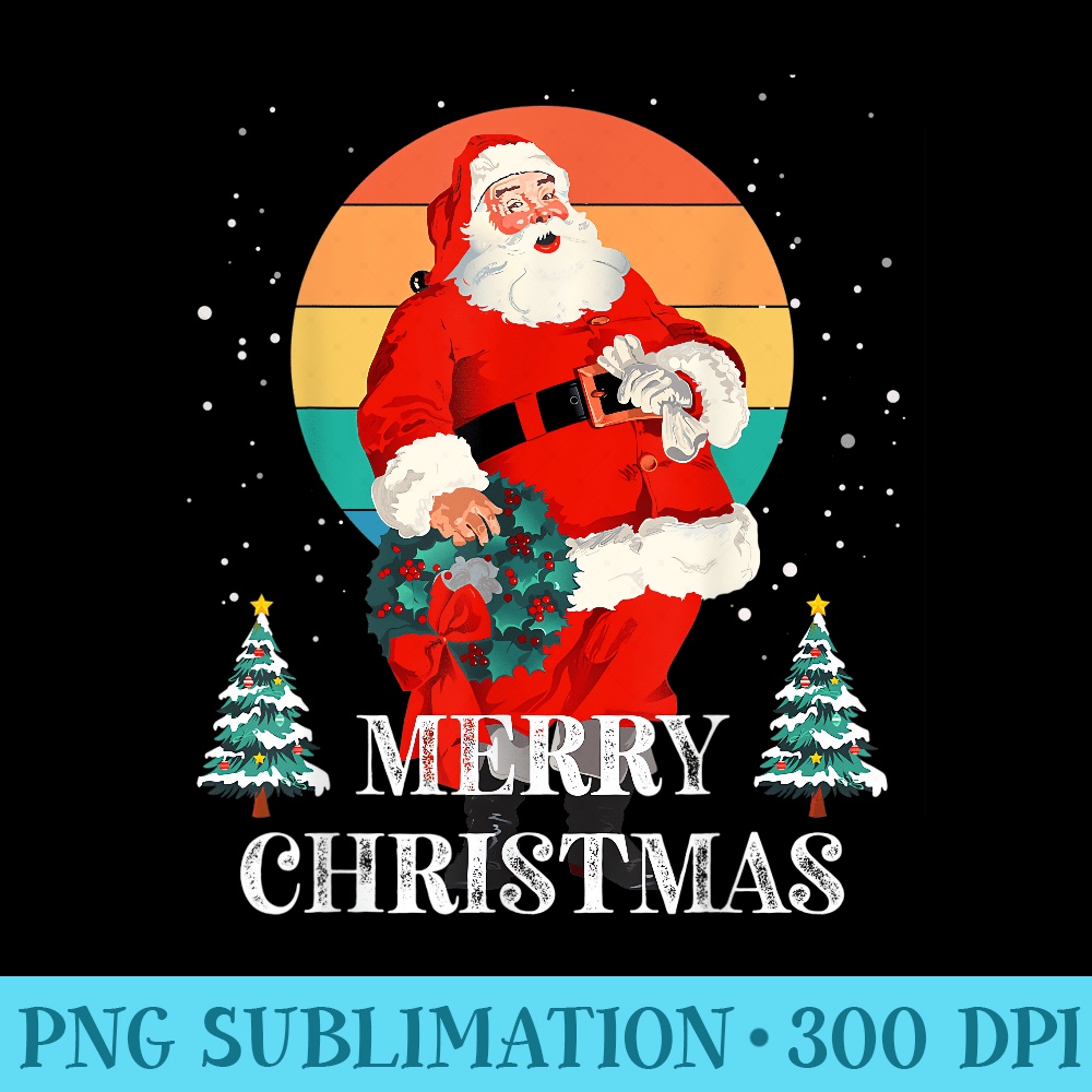 Vintage Christmas Santa Claus Xmas - Sublimation PNG Designs | Inspire ...