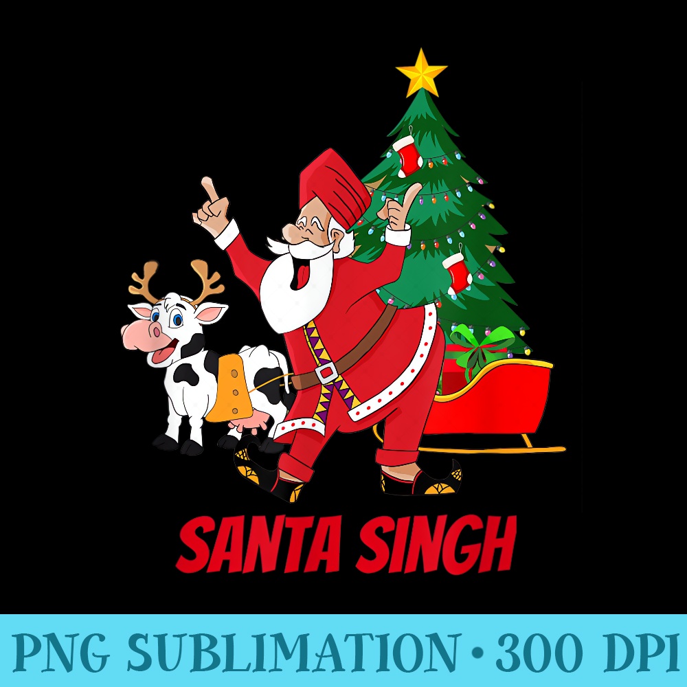 Funny Mens Punjabi Indian Bhangra Dancing Santa Claus Singh | Inspire ...