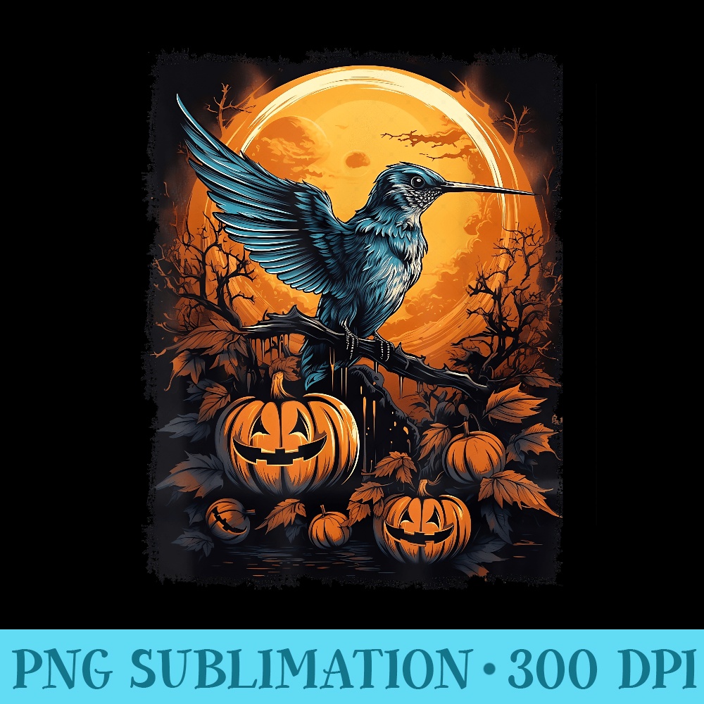 Spooky Halloween Hummingbird TrickorTreat - Sublimation clip | Inspire ...