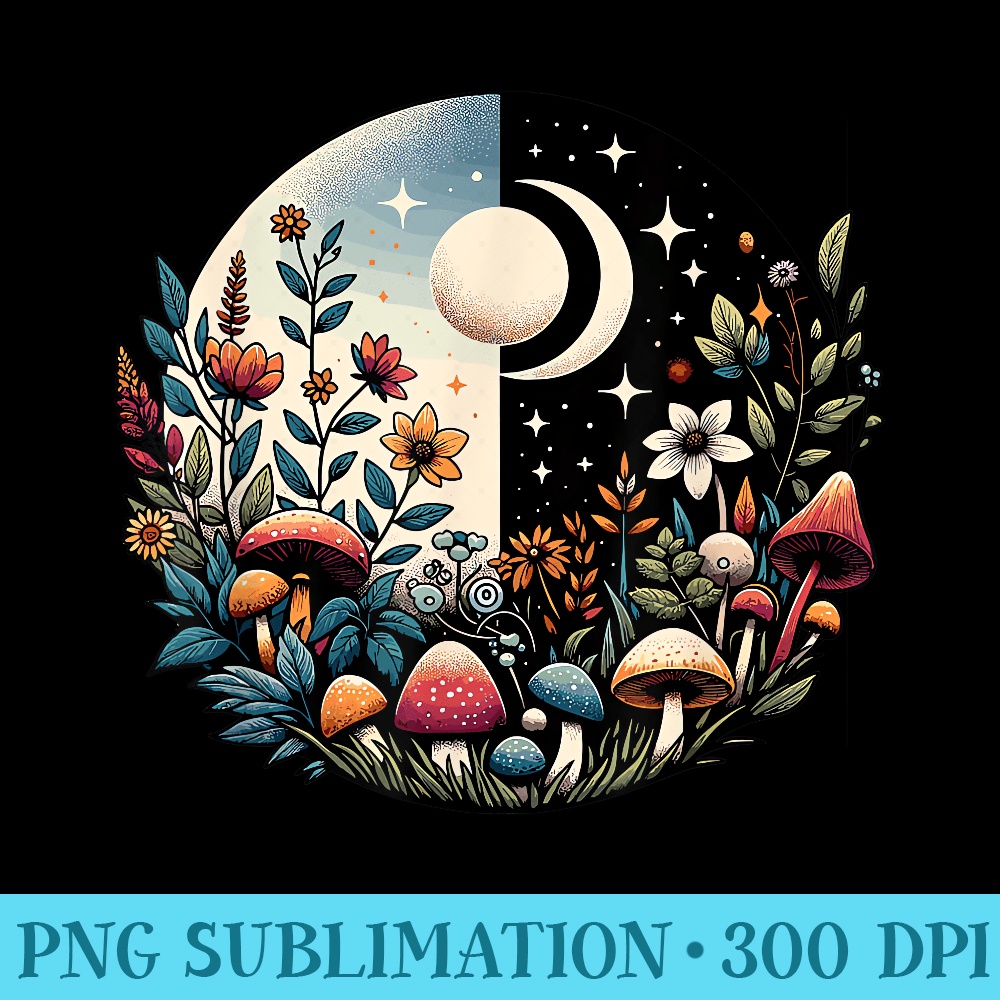 Mushrooms Goblincore Cottagecore Aesthetic Flowers Moon - Tr | Inspire ...