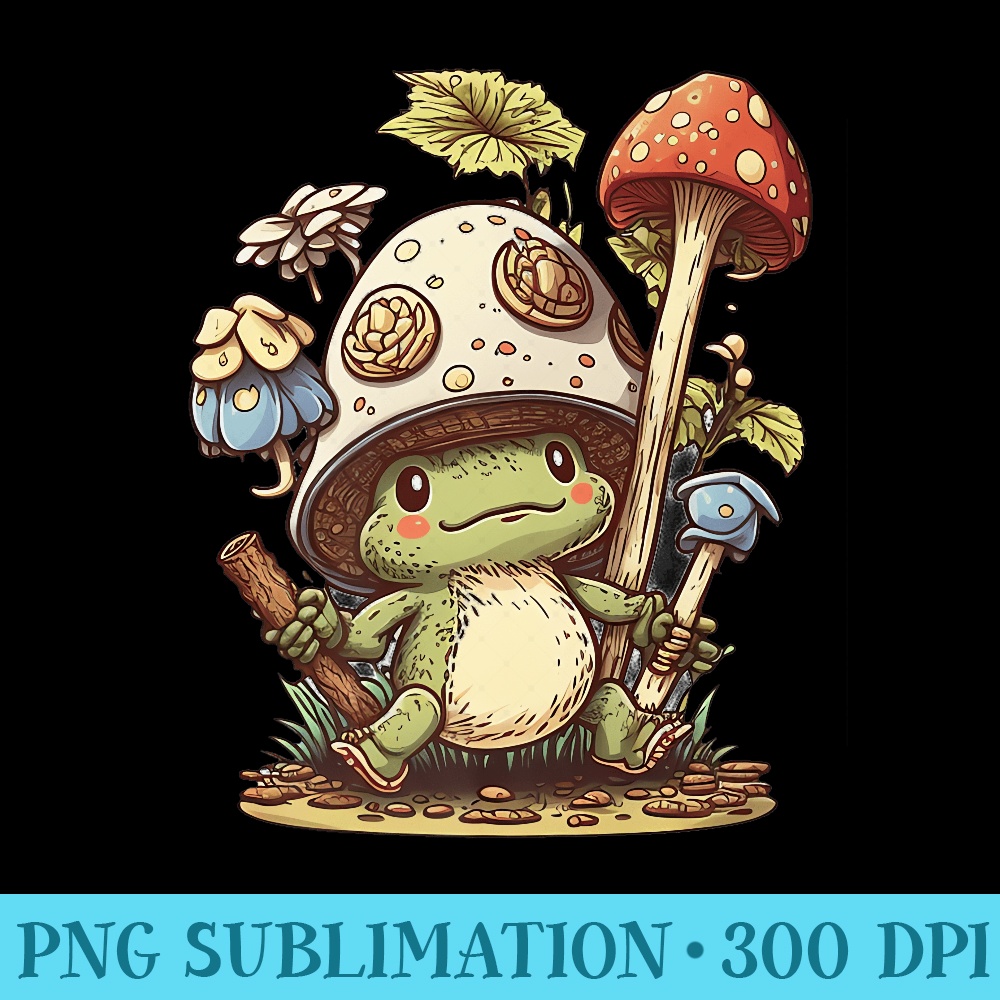 Cottagecore Aesthetic Mushroom Frog Goblincore Mycology Prem | Inspire ...