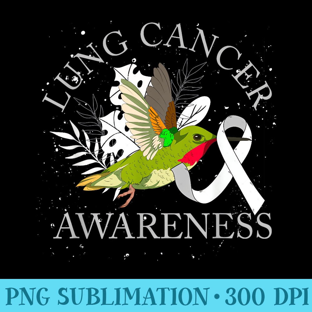 Bird Cancer Warrior Hummingbird White Ribbon Lung Cancer - P | Inspire ...
