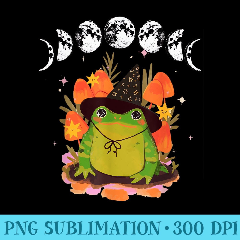 Cottagecore Aesthetic Goblincore Frog Wizard on Mushroom - S | Inspire ...