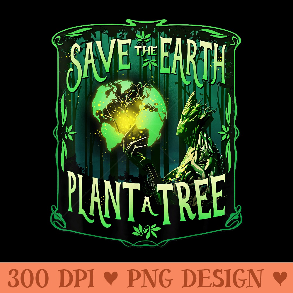 Marvel Earth Day Groot Save The Earth Plant A Tree - PNG cli | Inspire ...