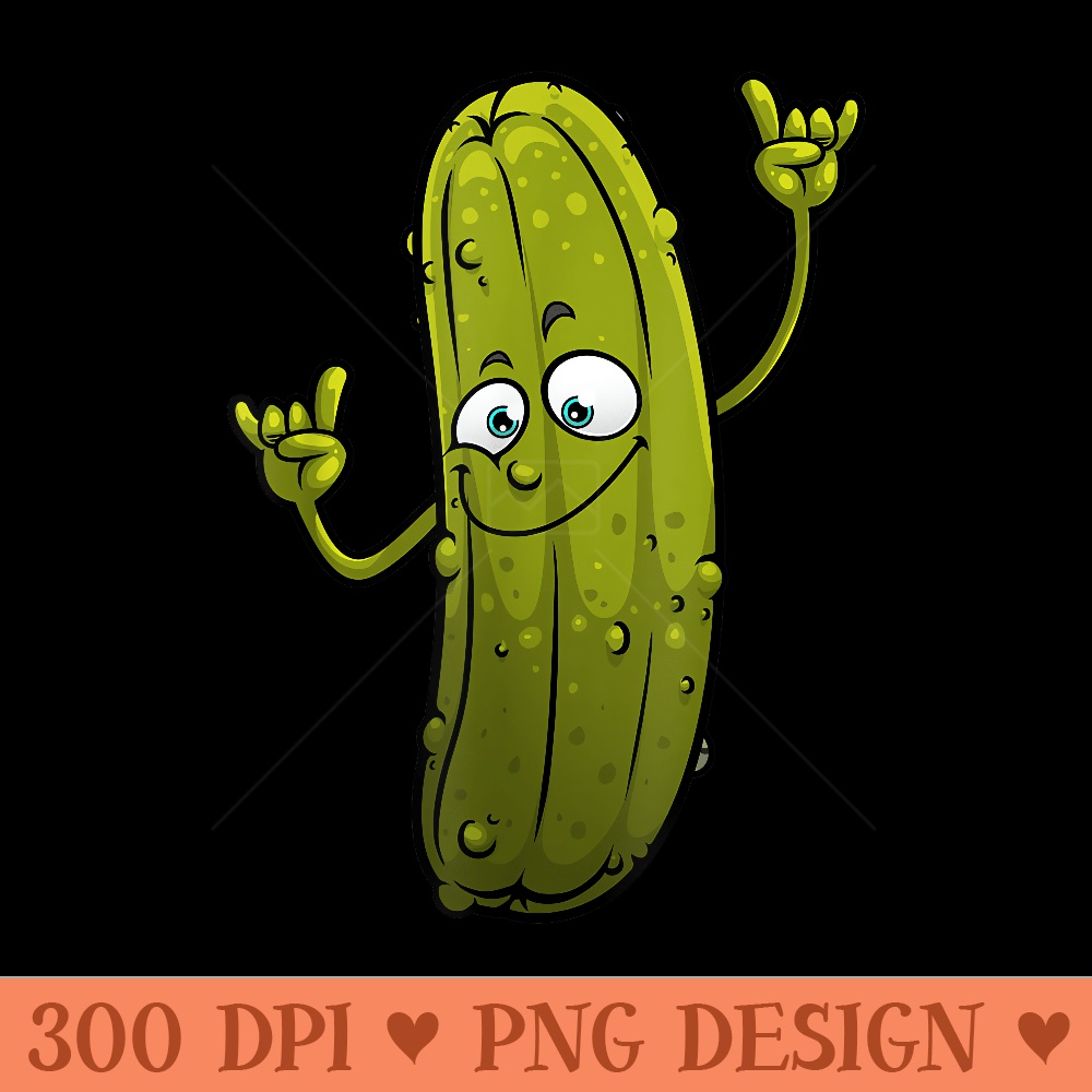 Funny Pickle Designs For Cucumber Dancing Food - Digital PNG | Inspire ...