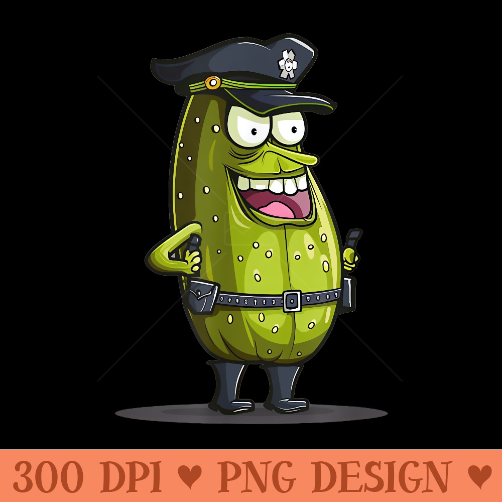Police Pickle for funny Vegetable and Officer Lovers - PNG g | Inspire ...