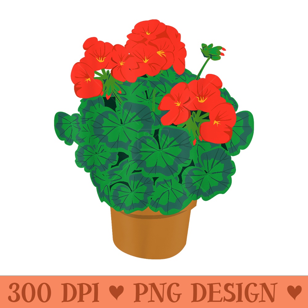 Geranium Potted Plant - Printable PNG Images | Inspire Uplift