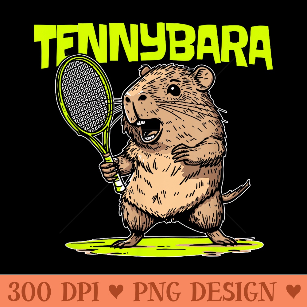 Tennybara Racket Player Sports Tennis Capybara - Printable P | Inspire ...