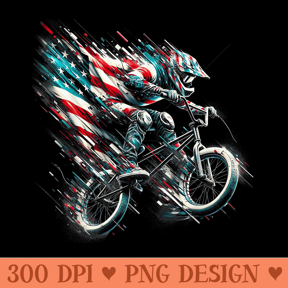 BMX American Flag USA BMX Vintage Distressed BMX - PNG Art F | Inspire ...