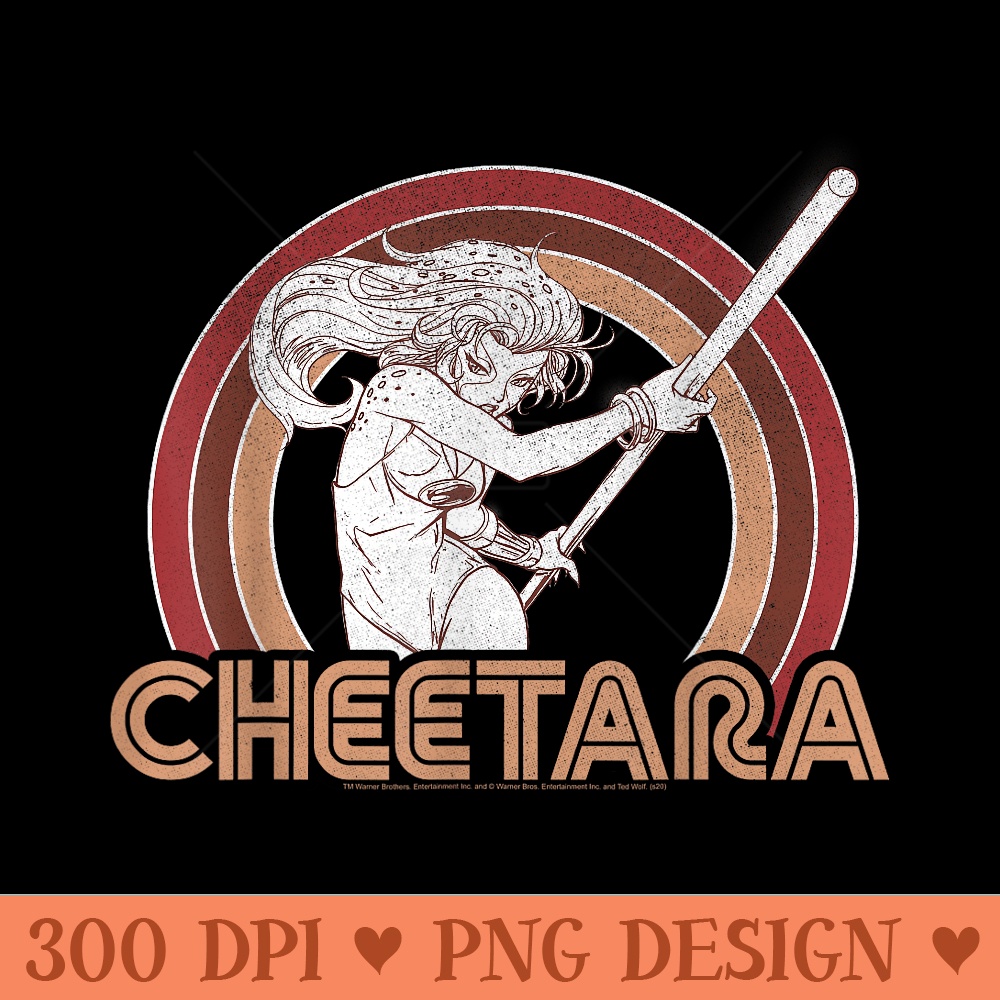 ThunderCats Cheetara Retro Rainbow - Printable PNG Images | Inspire Uplift