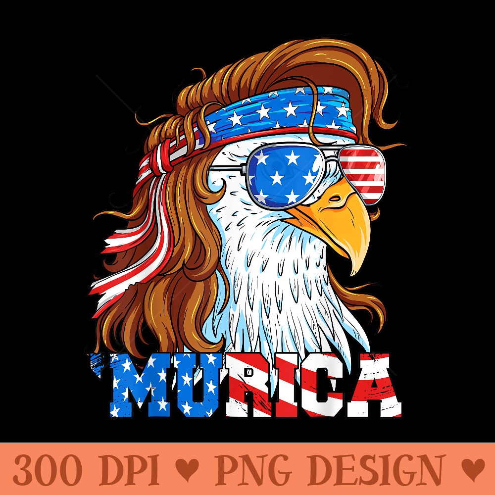 Murica Eagle 4th of July Mullet American Flag USA Patriotic | Inspire Uplift