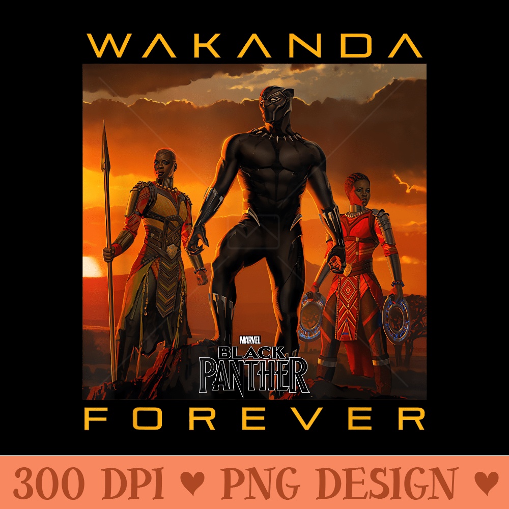 Marvel Black Panther Movie Wakanda Forever - Trendy PNG Desi | Inspire ...