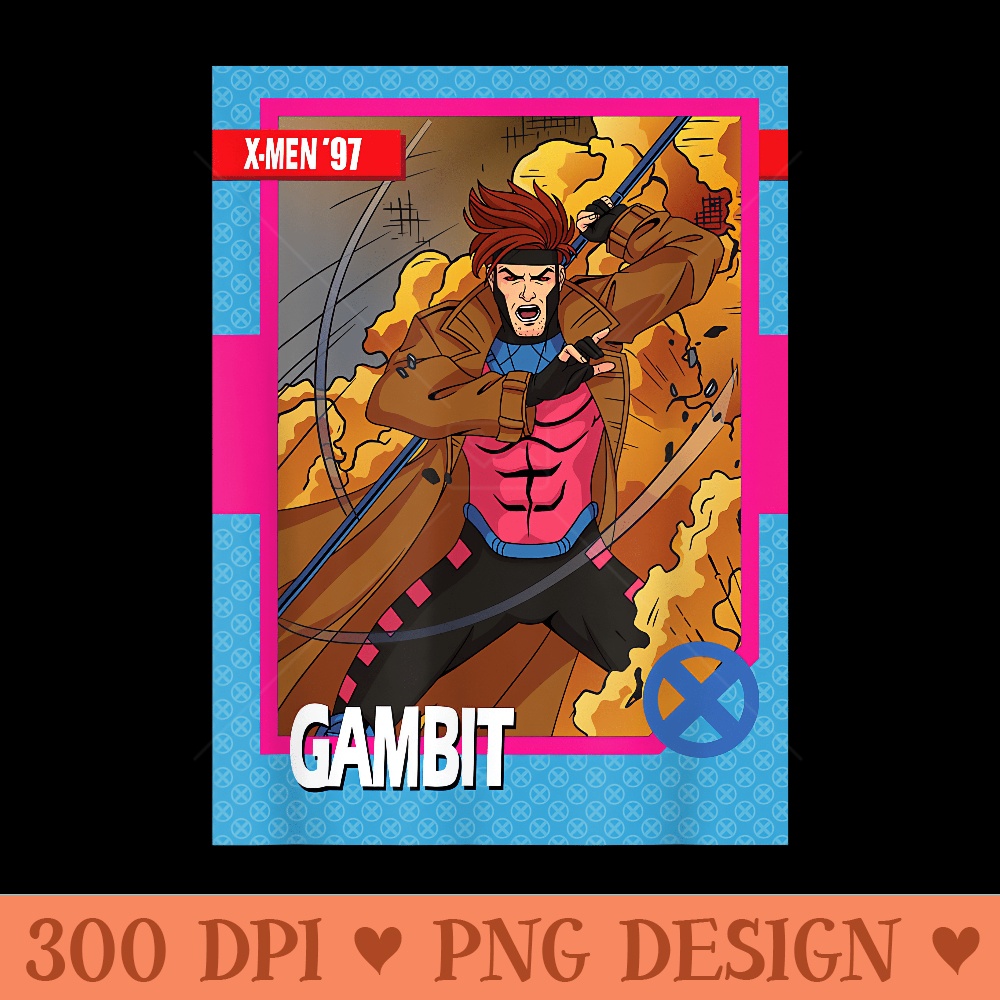 Marvel Studios XMen u201997 Gambit Retro Trading Card - PNG | Inspire ...