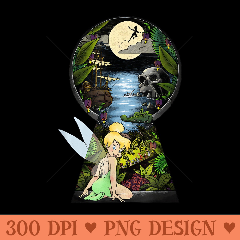 Disney Peter Pan Tinkerbell Keyhole Graphic T - High Quality | Inspire Uplift