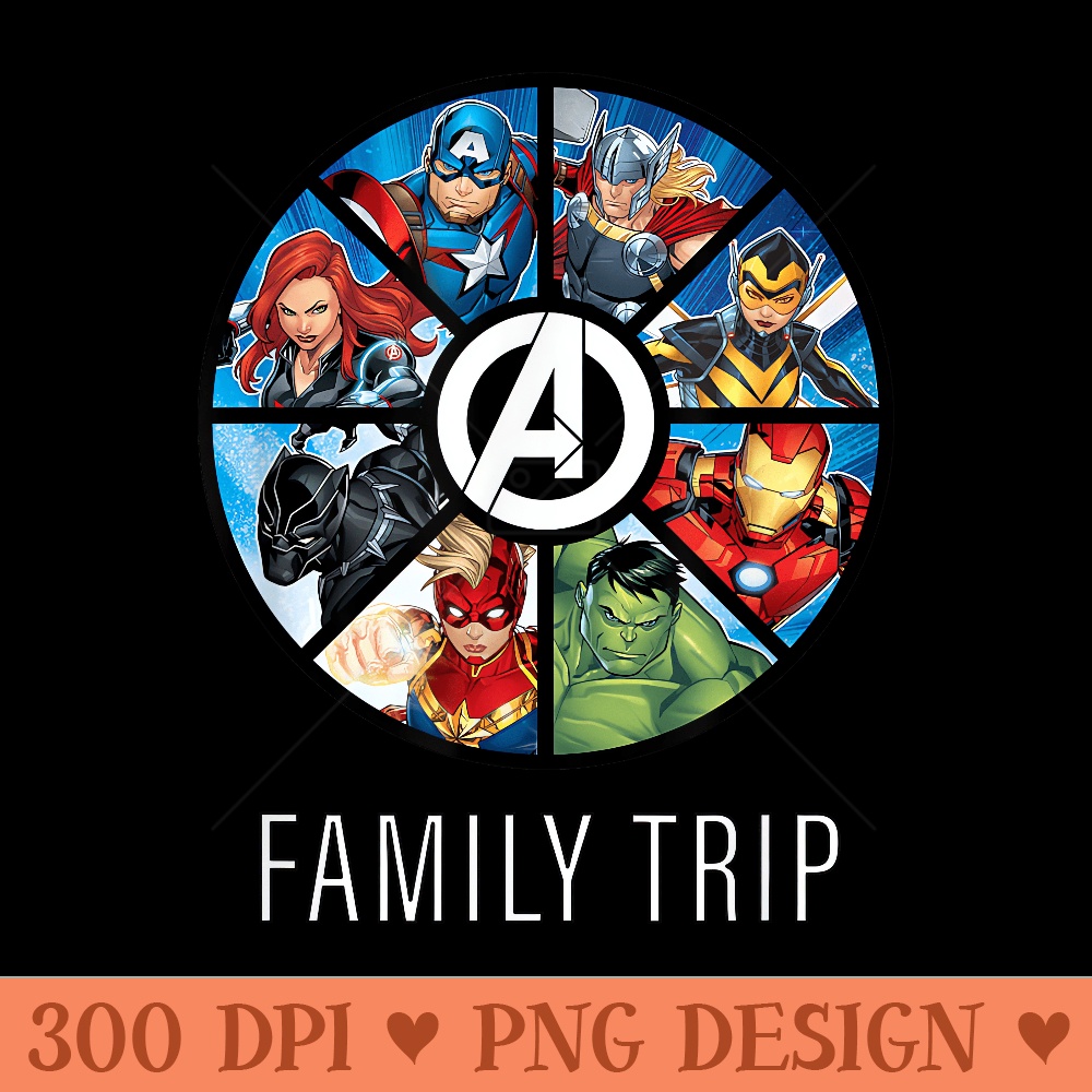 Marvel Avengers Alogo Circle Super Hero Family Trip - PNG Do | Inspire ...