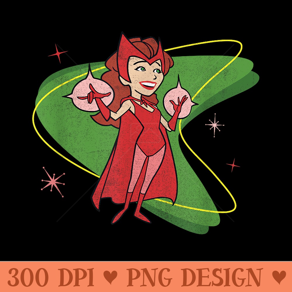 Marvel WandaVision Wanda Scarlett Witch 50s Retro - Vector P | Inspire ...