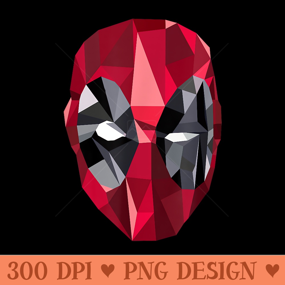 Marvel Deadpool Geometric Shape Prism Face Graphic T - High | Inspire ...