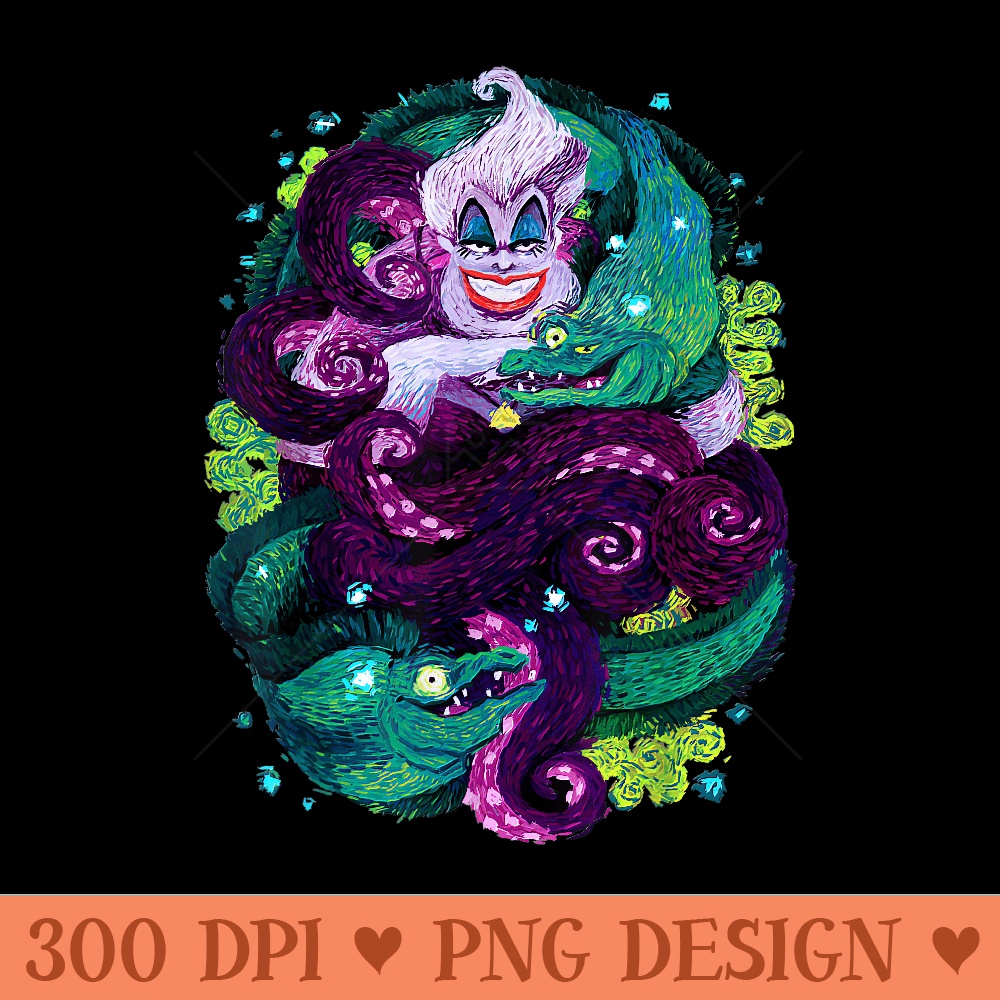 Disney The Little Mermaid Ursula Sea Witch Painting - PNG Ar | Inspire ...