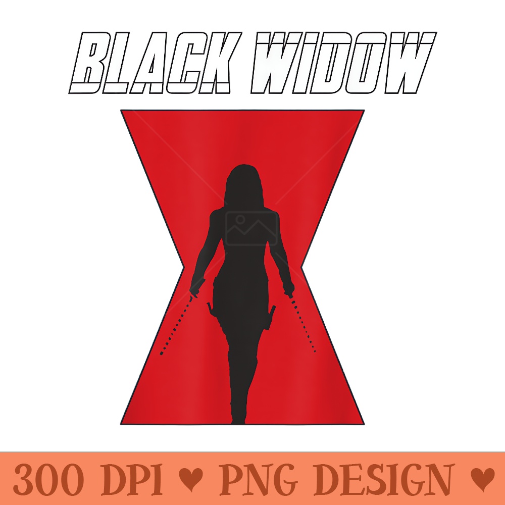 Marvel Black Widow Logo Silhouette - PNG clipart download | Inspire Uplift