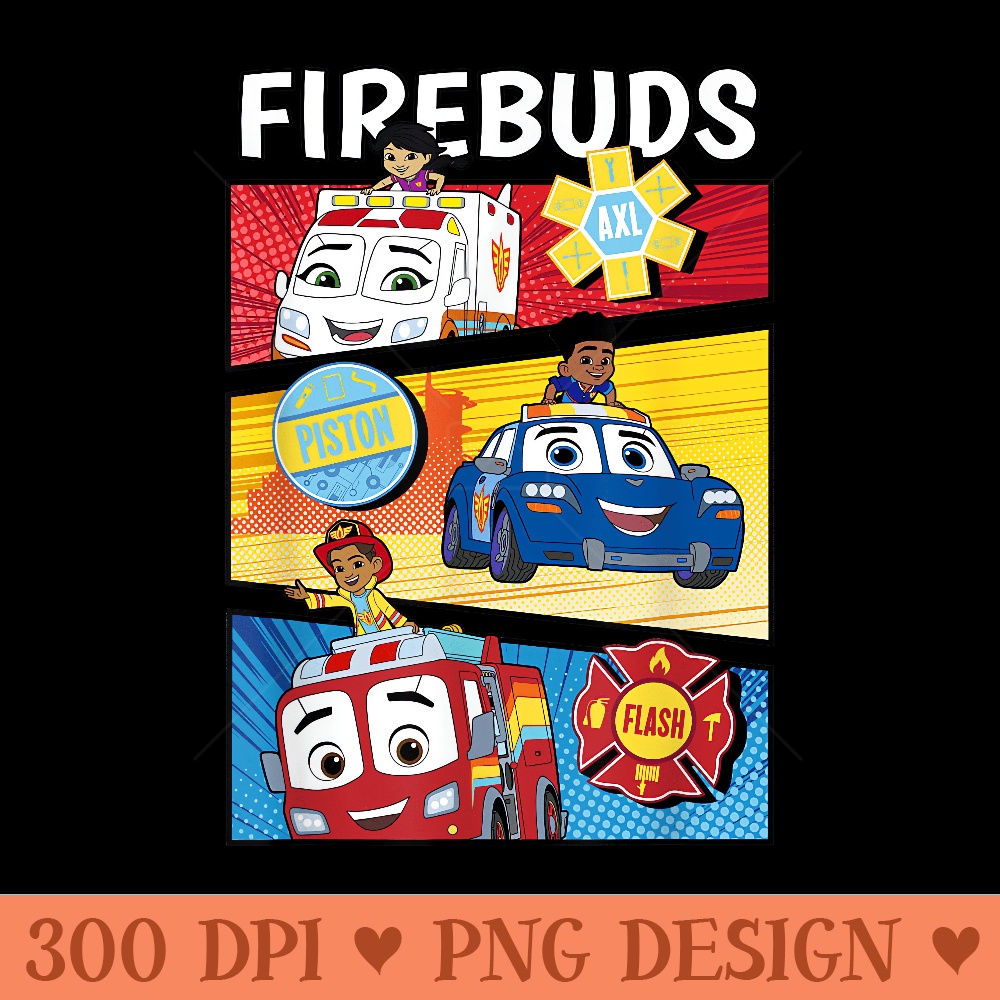 Disney Firebuds Axl Piston Flash Firebuds - PNG Prints | Inspire Uplift