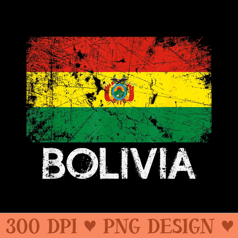 Bolivian Flag T Vintage Made In Bolivia - PNG graphics | Inspire Uplift