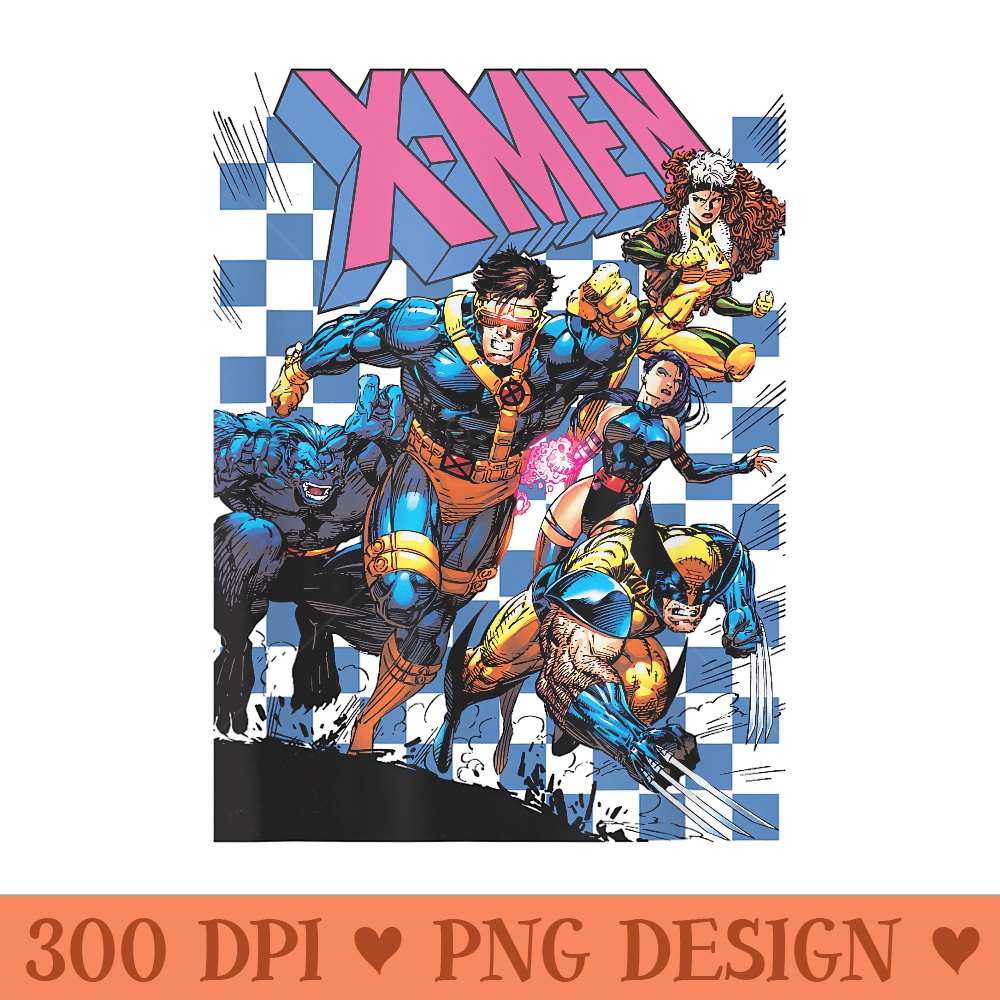 Marvel XMen Classic Team Lineup Charging Into Battle Retro - | Inspire ...