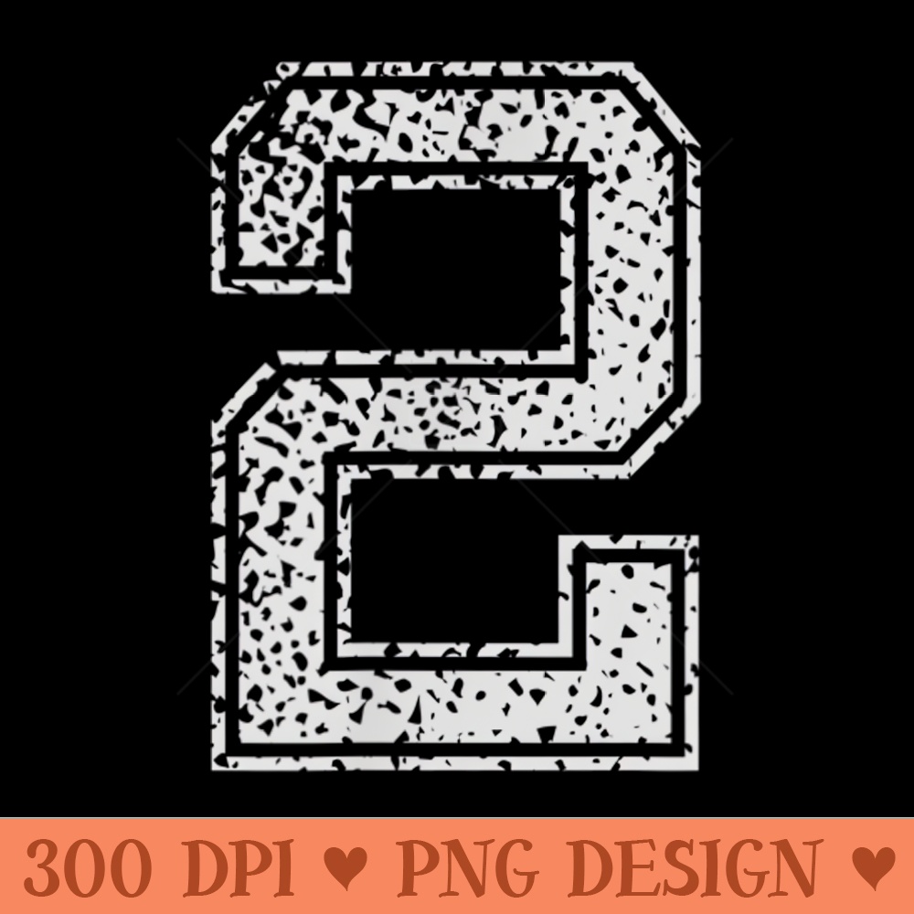 Number 2 Numbered retro Style - PNG Templates | Inspire Uplift