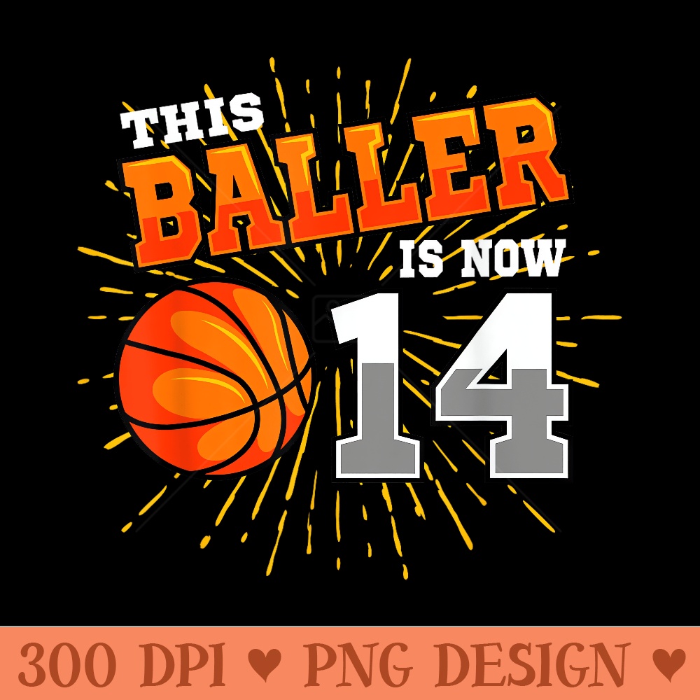 This Baller Is Now 14 Basketball 14th Birthday Party - Free | Inspire ...