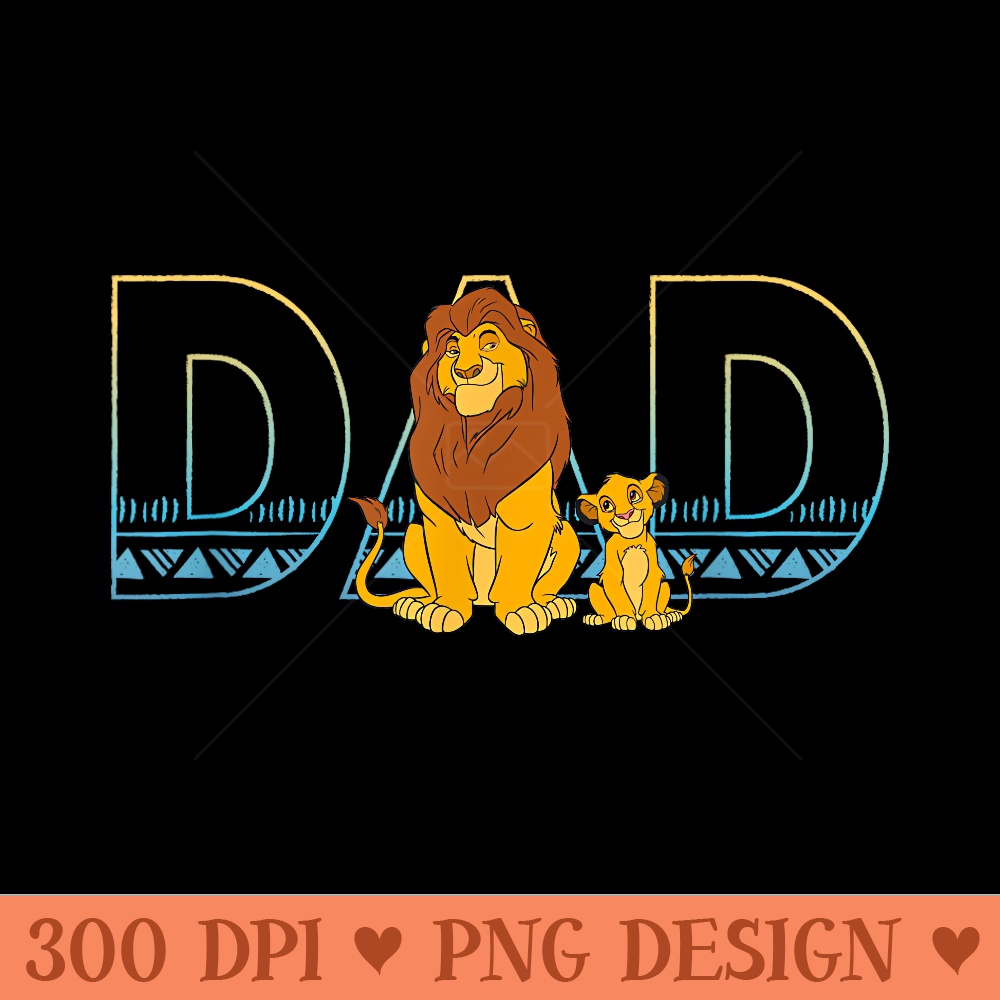 Disney The Lion King Simba and Mufasa Dad - PNG Clipart for | Inspire ...