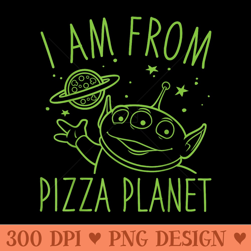 Disney Pixar Toy Story Neon Green Alien Pizza Planet Logo - | Inspire ...