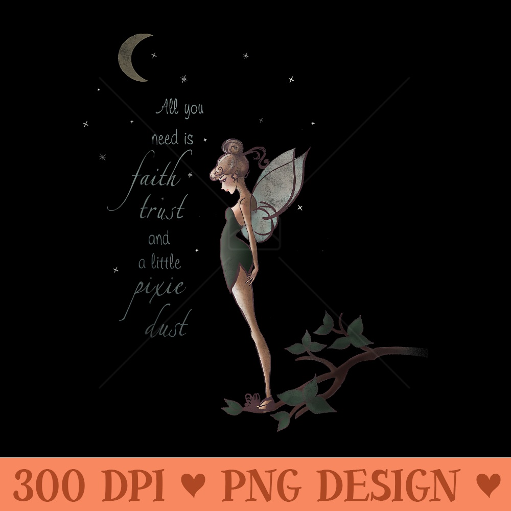 Disney Peter Pan Tinker Bell Moon Quote Art Graphic - Free P | Inspire ...