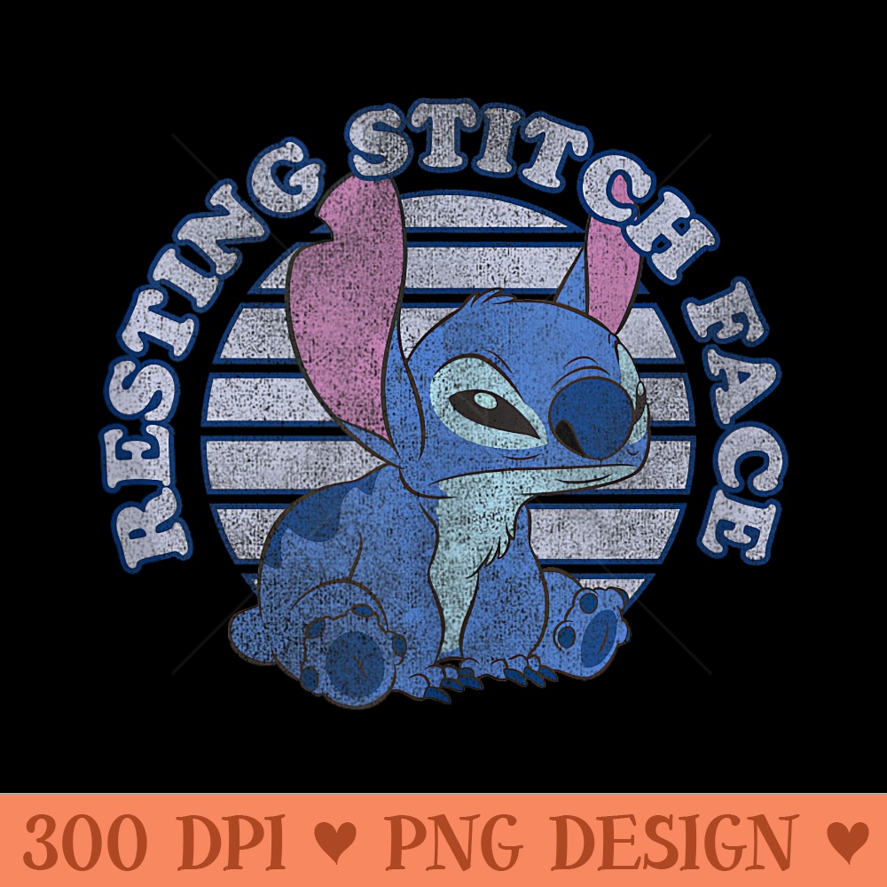 Disney Lilo Stitch Resting Stitch Face - PNG graphics | Inspire Uplift