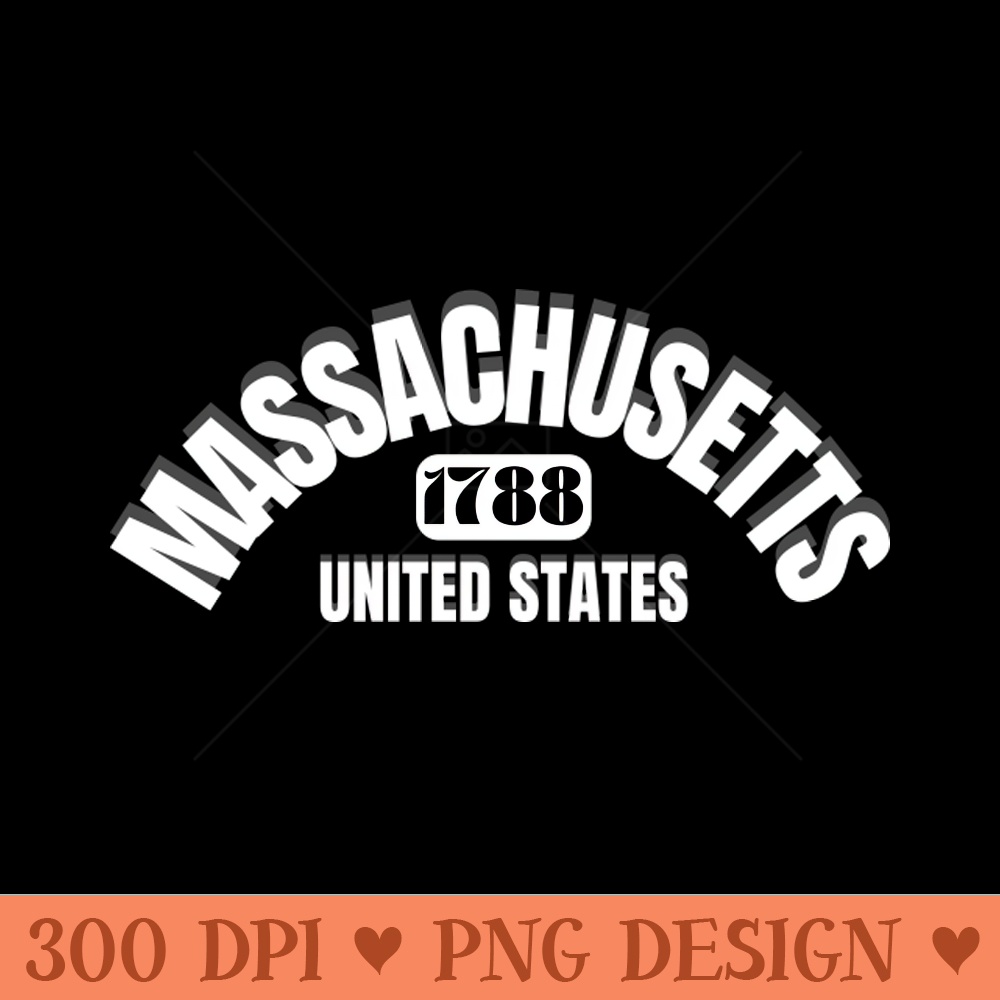 MASSACHUSETTS - Transparent PNG Artwork | Inspire Uplift