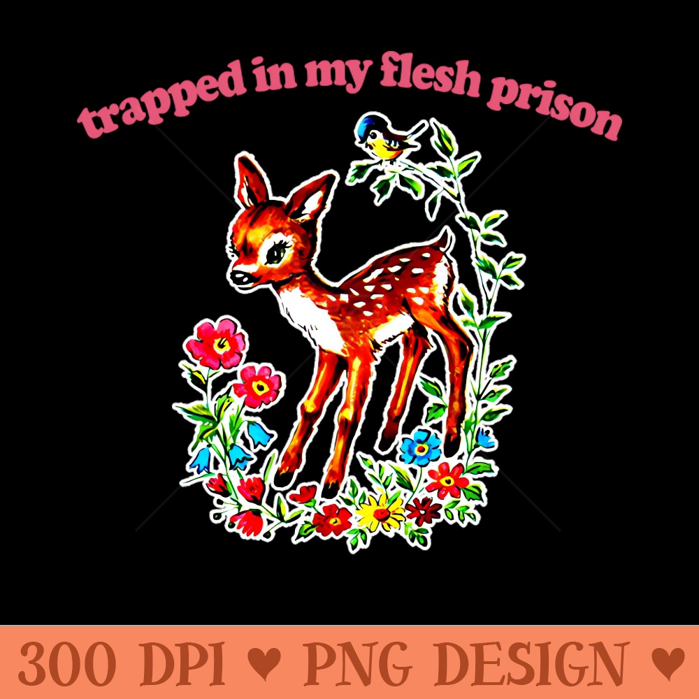 Trapped In My Flesh Prison Retro 8s Style Cartoon Nihilism D | Inspire ...