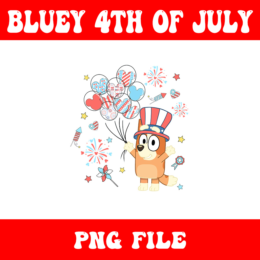 4th Of July Bluey PNG, Red White And Bluey PNG, Bluey Flag P | Inspire ...