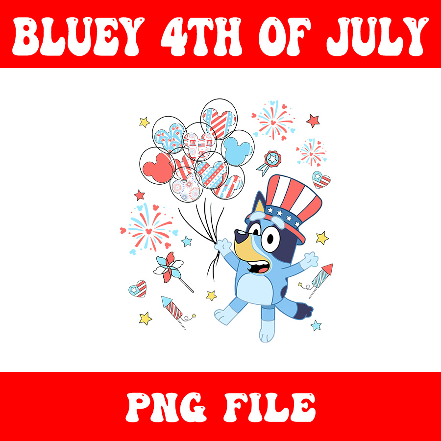 4th Of July Bluey PNG, Red White And Bluey PNG, Bluey Flag P | Inspire ...