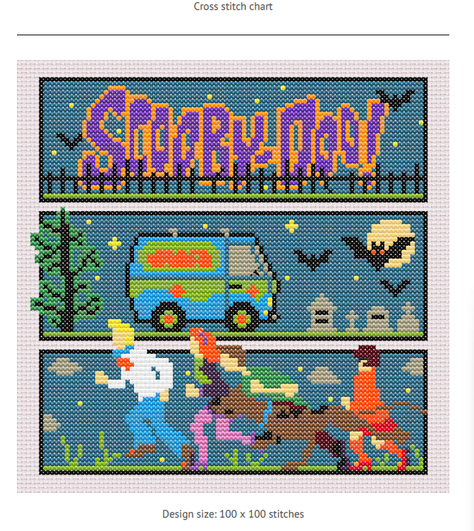 Scooby-Doo Cross-stitch pattern PDF | Inspire Uplift