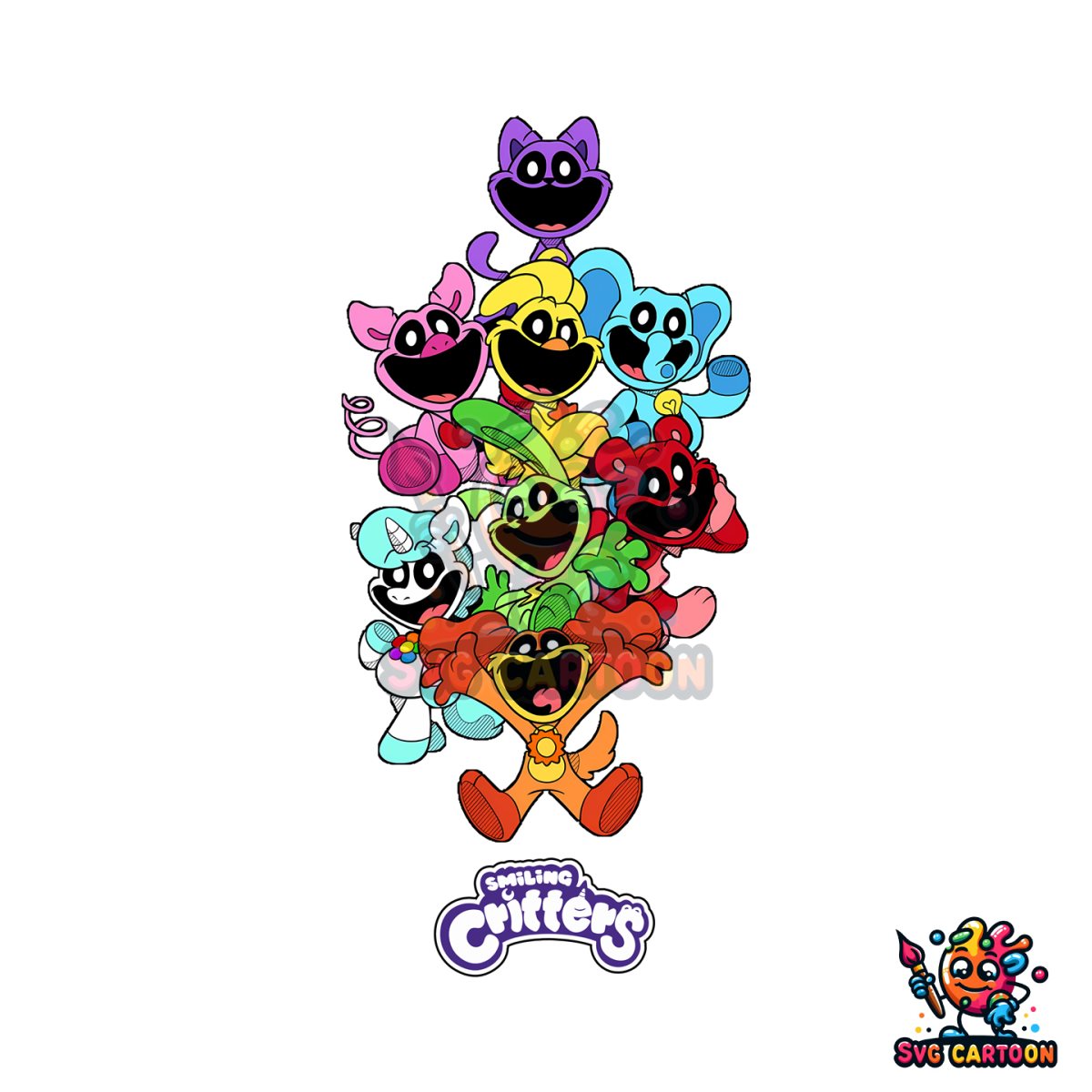 Smiling Critters Poppy Playtime Character PNG | Inspire Uplift