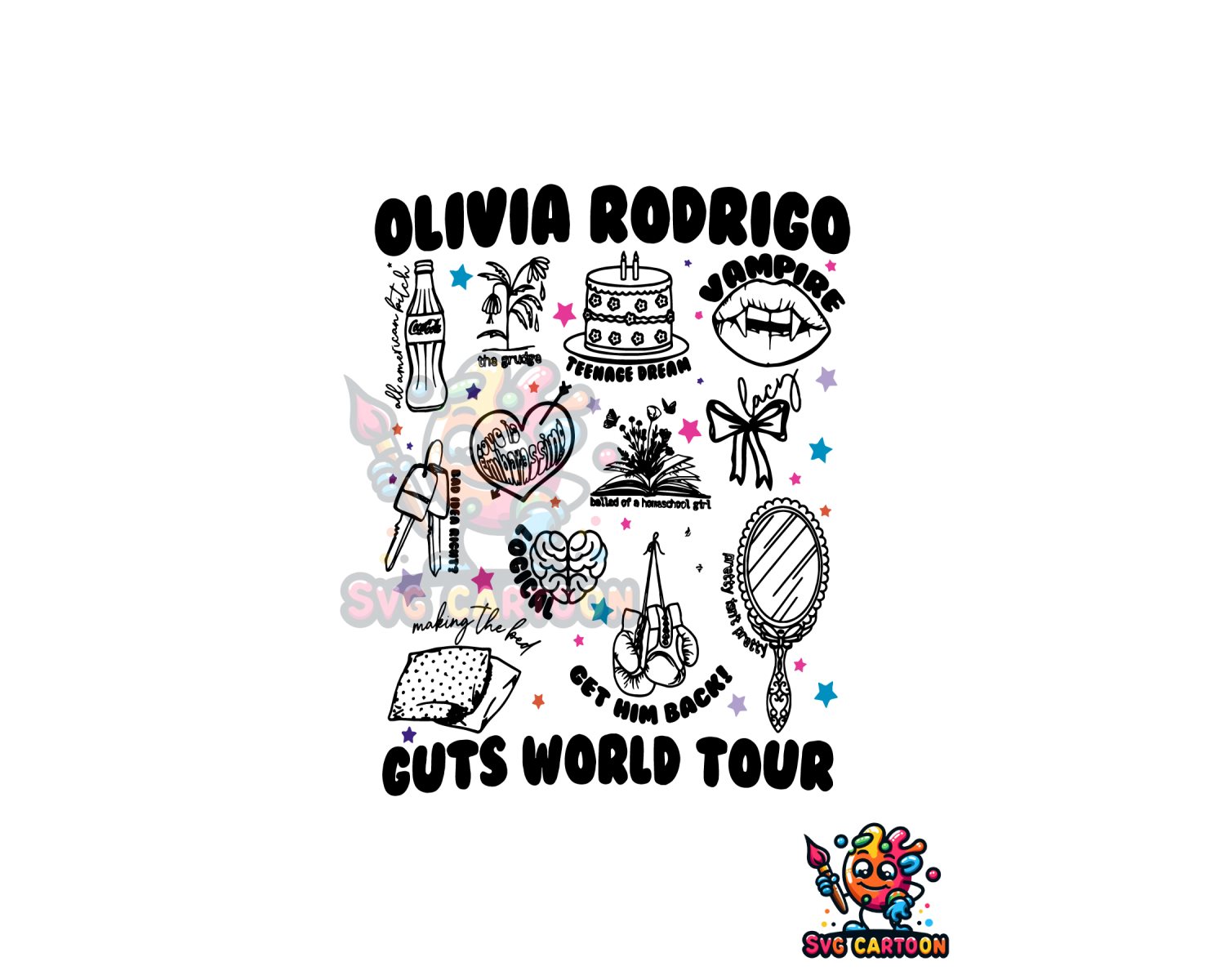Olivia Rodrigo Guts World Tour Music Concert SVG | Inspire Uplift